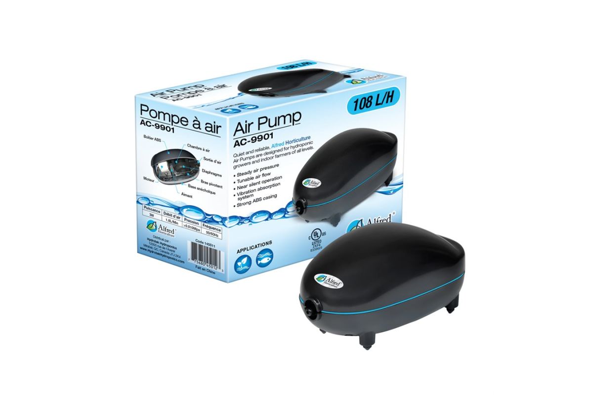 Alfred Air Pump 1 Outlet 108L/H 3W – Tree of Life Inc.