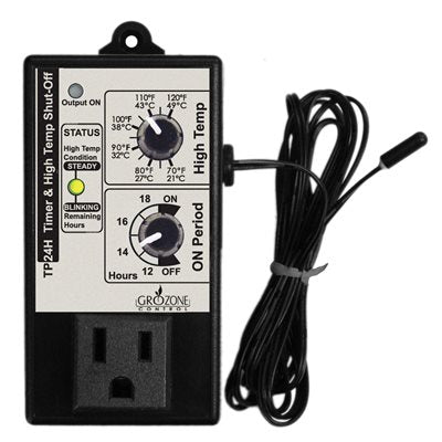 Grozone Control TP24H - 24H Timer & High Temp Shutoff – Tree of Life Inc.