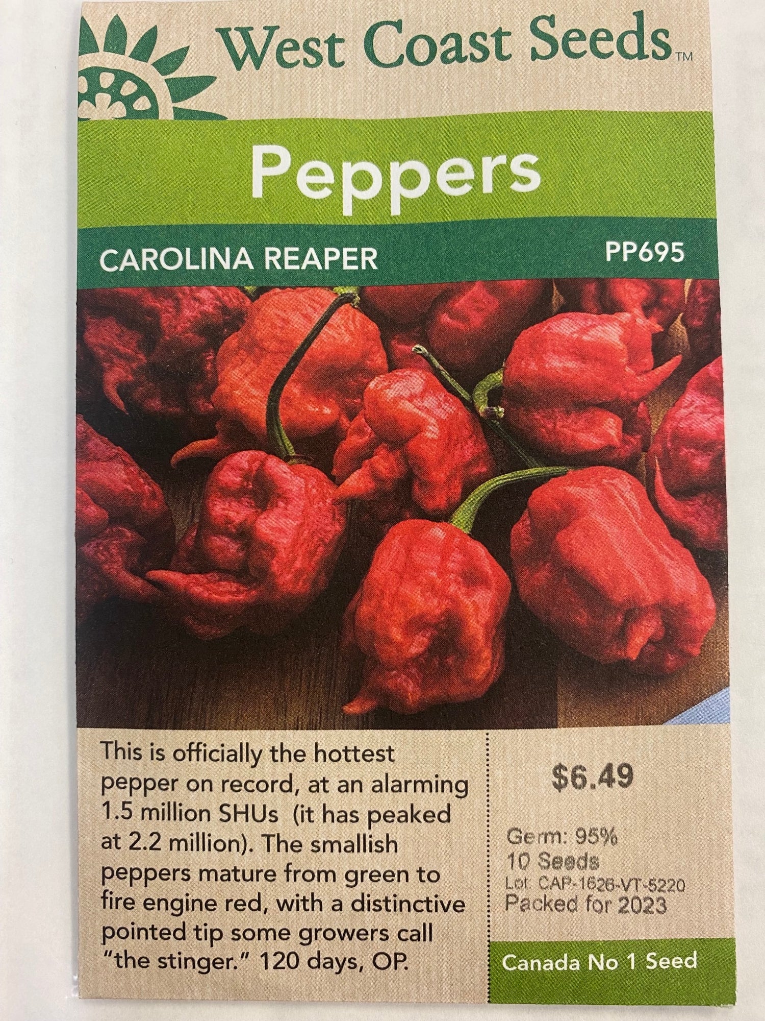 Peppers - Carolina Reaper 10 seeds – Tree of Life Inc.